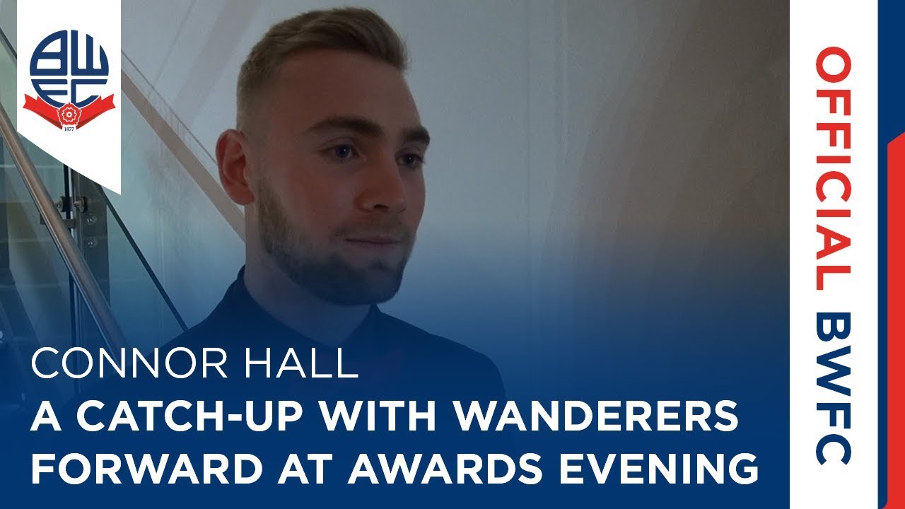 CONNOR HALL | A catch-up with Wanderers forward at awards evening - YouTube