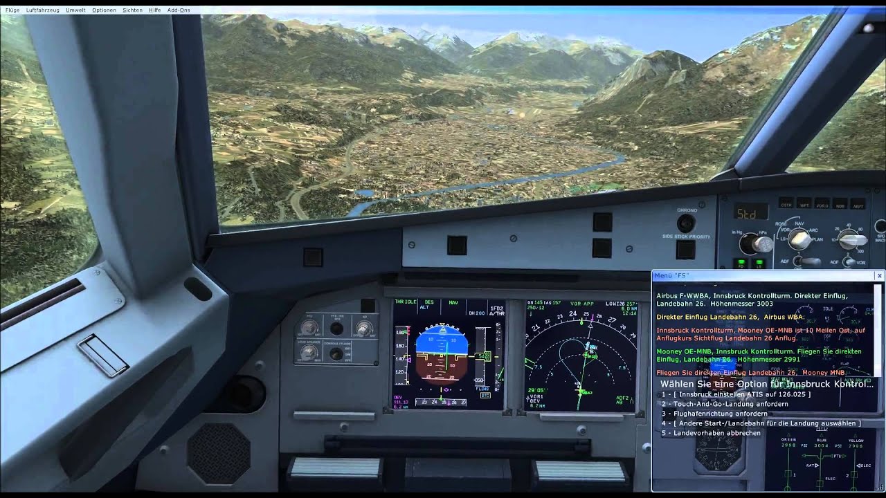 FSX HD Aerosoft A320 Manual landing Innsbruck LOWI - YouTube