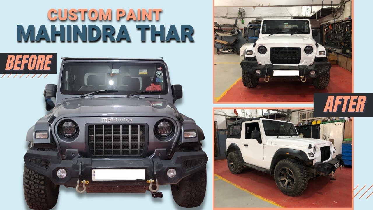 Navi Mumbai's FIRST Modified Mahindra THAR In White Colour | Prince ...