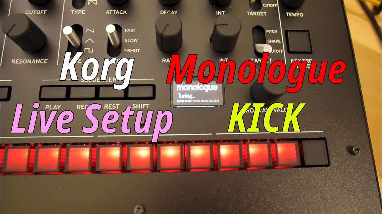 Live Setup AUX Sends Effect Korg Monologue Volca KICK - YouTube