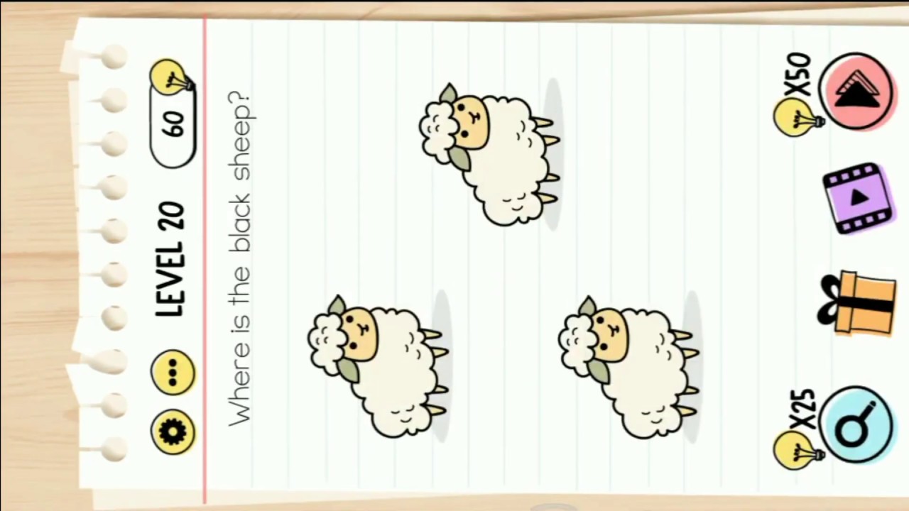 Brain Test Level 20 || Where Is The Black Sheep? - YouTube