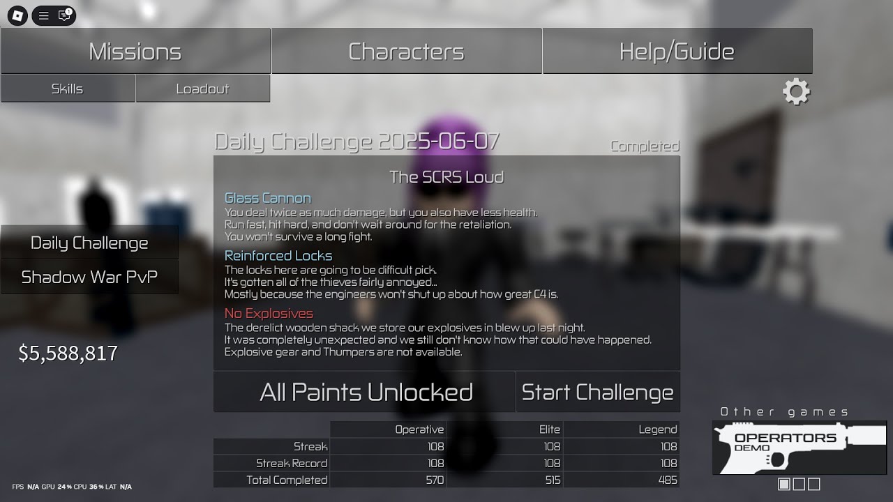 Entry Point Roblox - Daily LEGEND Challenge (07.06.25) | (The SCRS ...