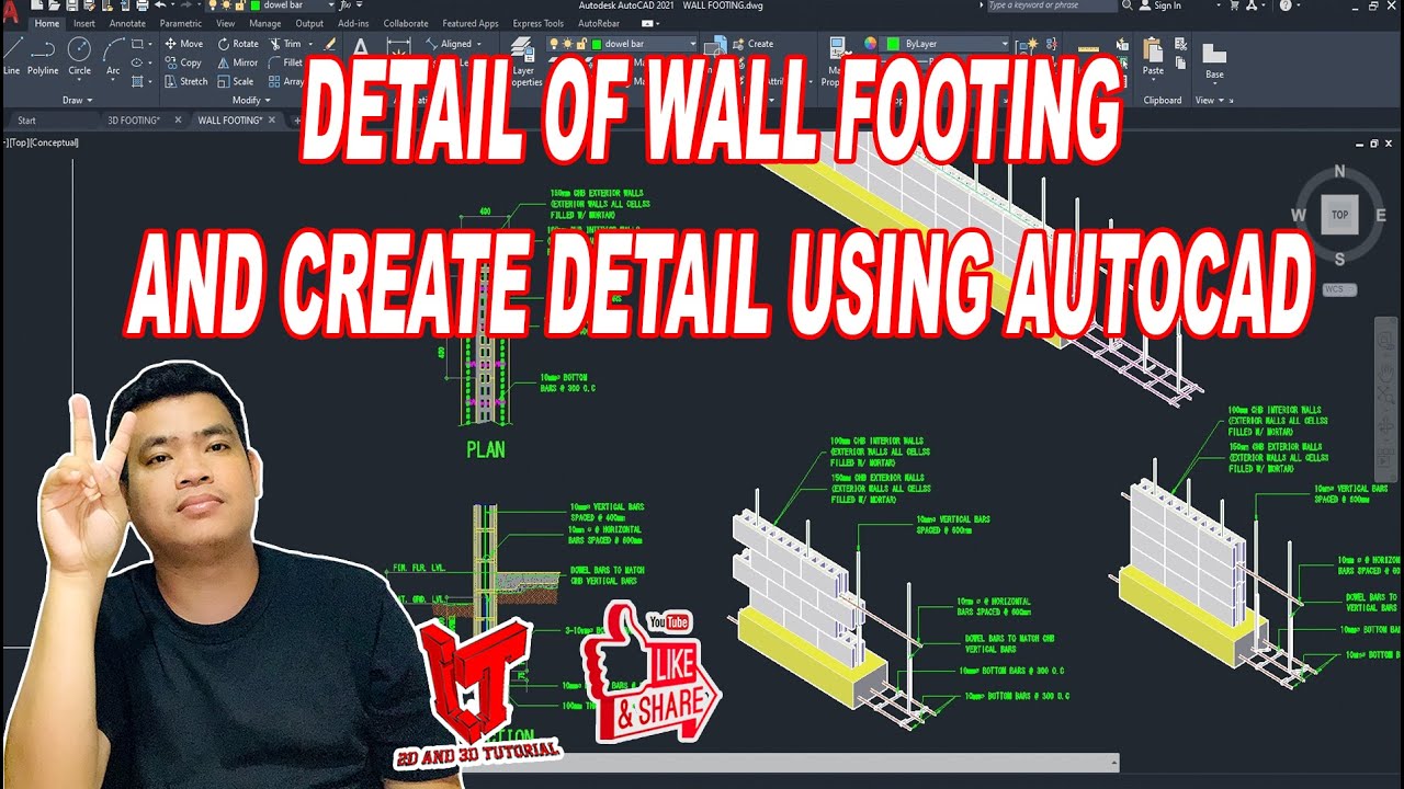 Wall Footing Detail Calculation Modules > Foundations > Wall Footing