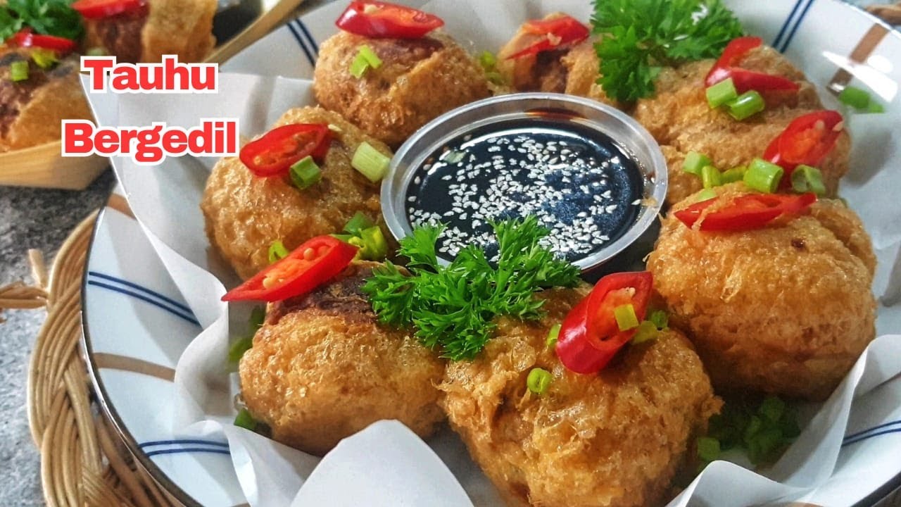 Resepi Tauhu Bergedil Ayam dengan Sambal Kicap - YouTube