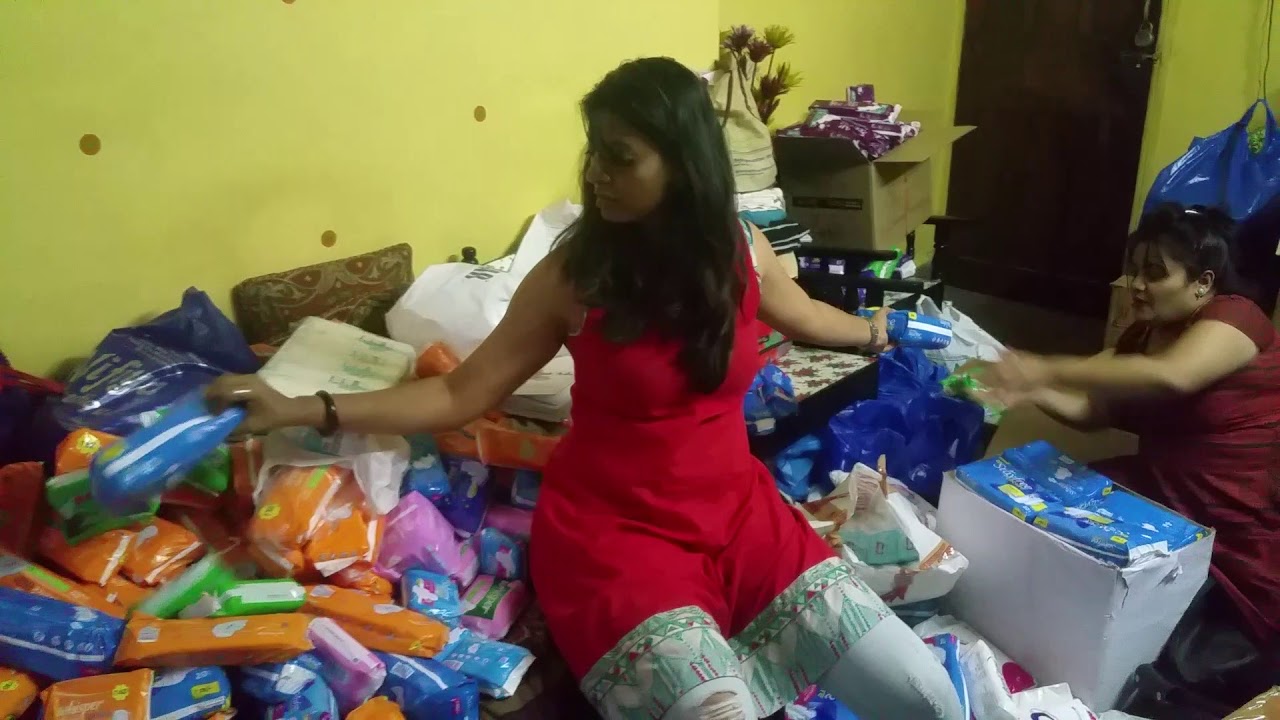 Sanitary Pad Donation Drive- Upasana Society NGO- Dipti K - YouTube