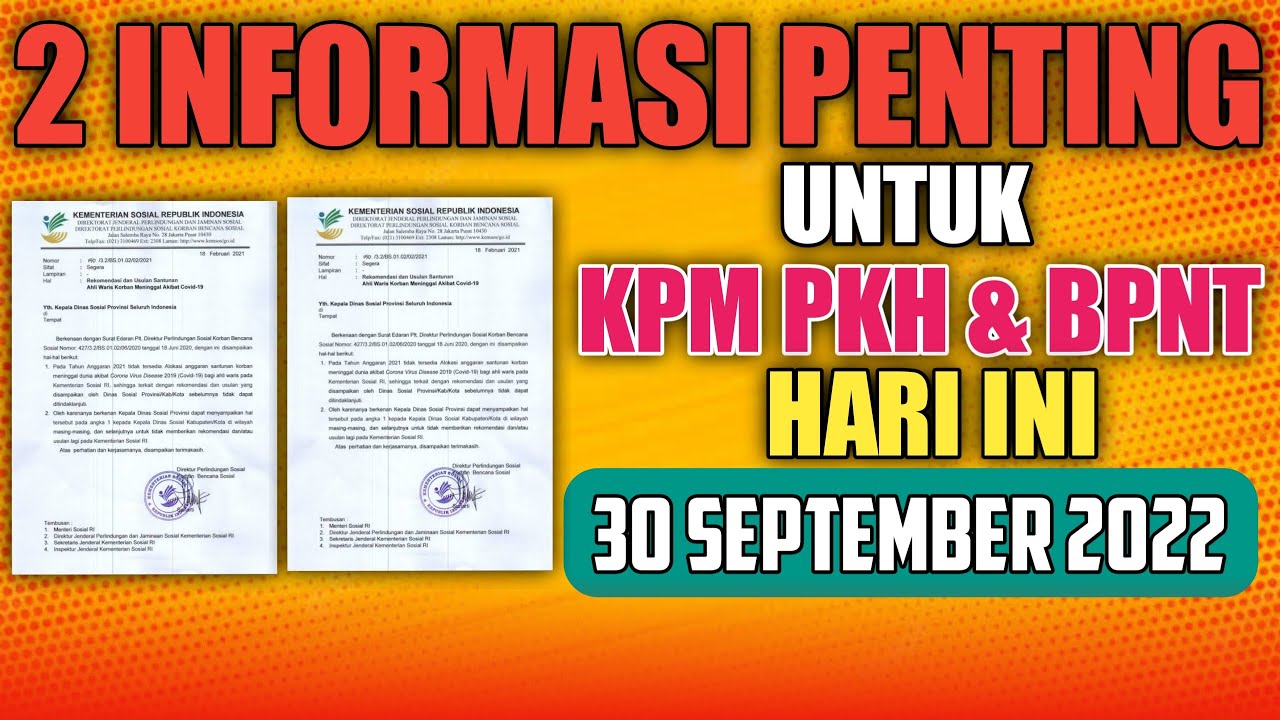 2 Info Penting untuk KPM PKH & BPNT Hari Ini Jum’at 30 September 2022 ...