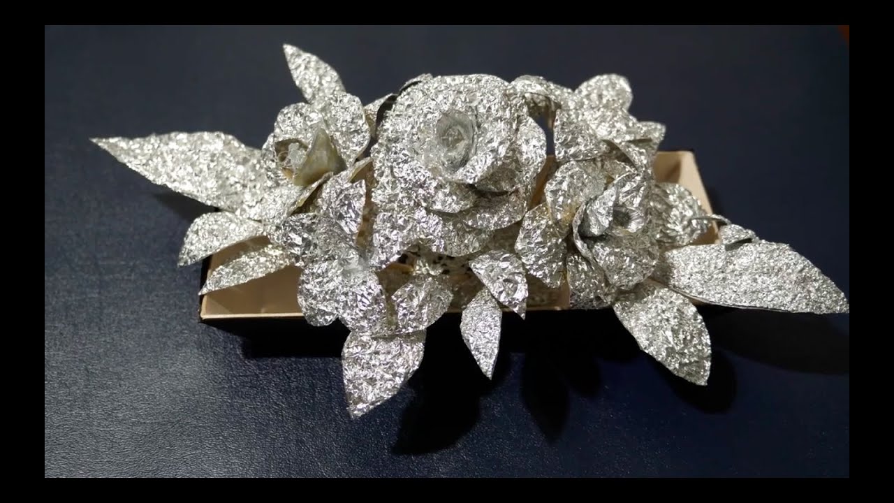 Aluminum foil table decor - YouTube