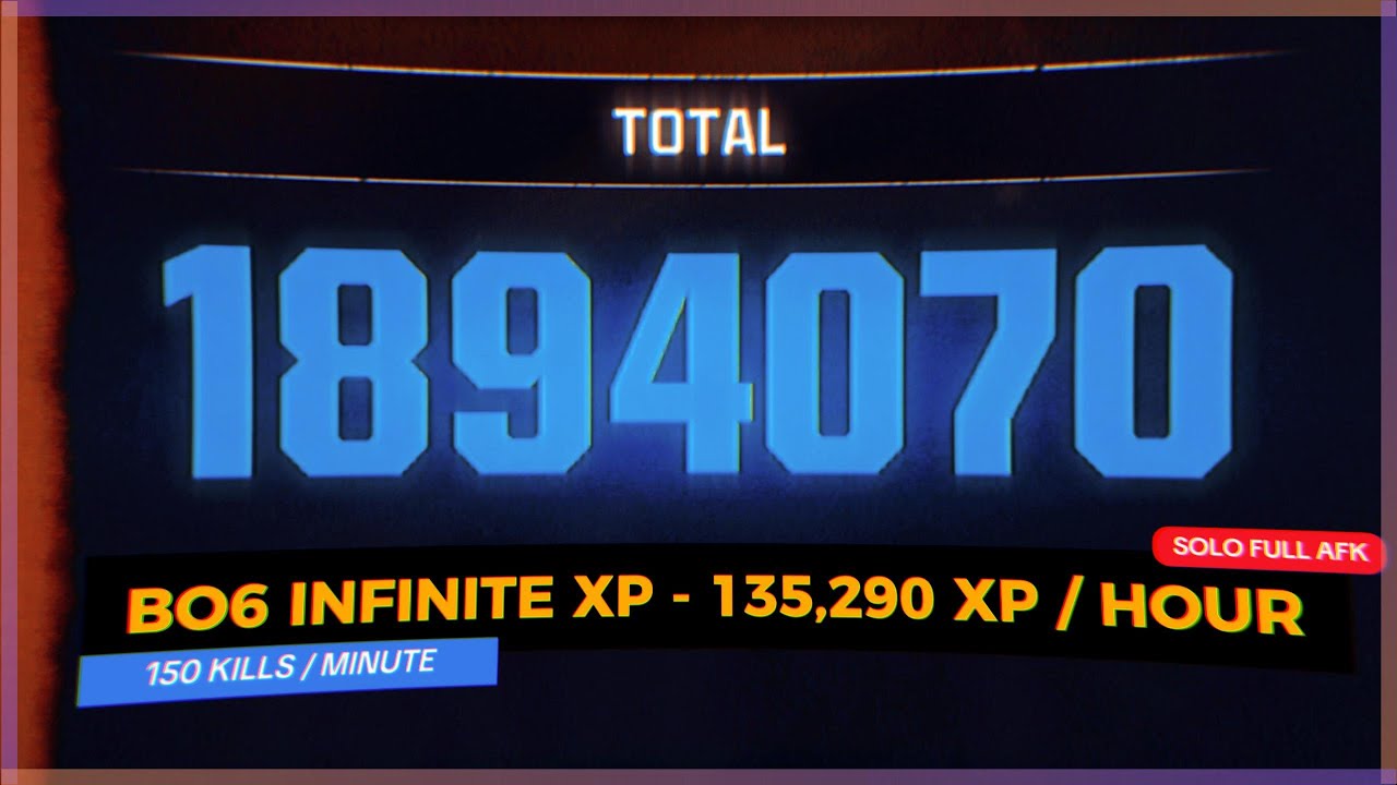ABSOLUTE BEST SOLO AFK BO6 INFINITE XP METHOD - YouTube