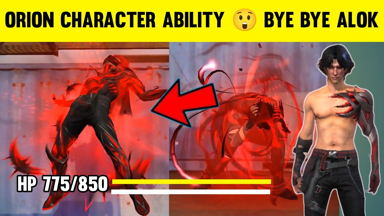 ORION CHARACTER OP ABILITY FREE FIRE 😲 FREE FIRE NEW CHARACTER ABILITY ...