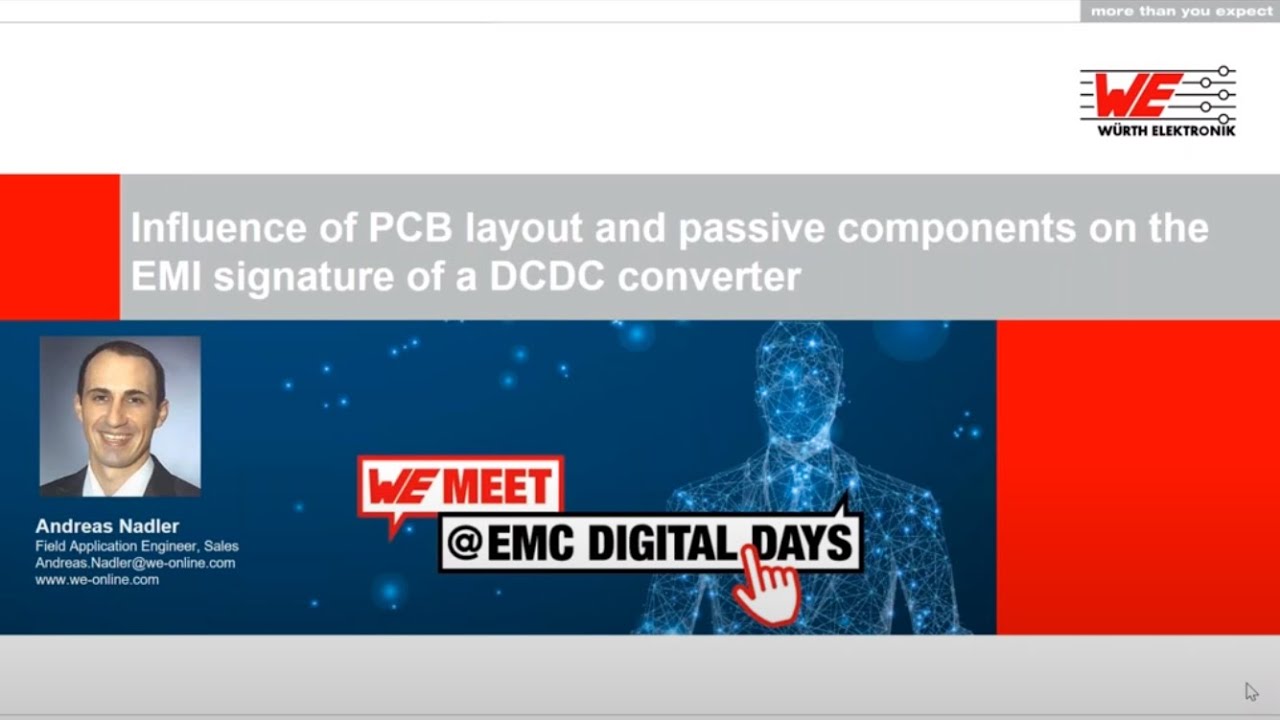 WE meet @ EMC Digital Days 2021: Influence of PCB layout on the EMI ...
