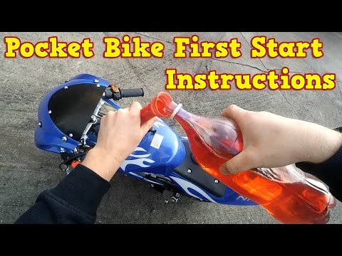 Pocket Bike 50cc - First Start Instructions - Mini Moto 49cc PS77 from Nitro Motors