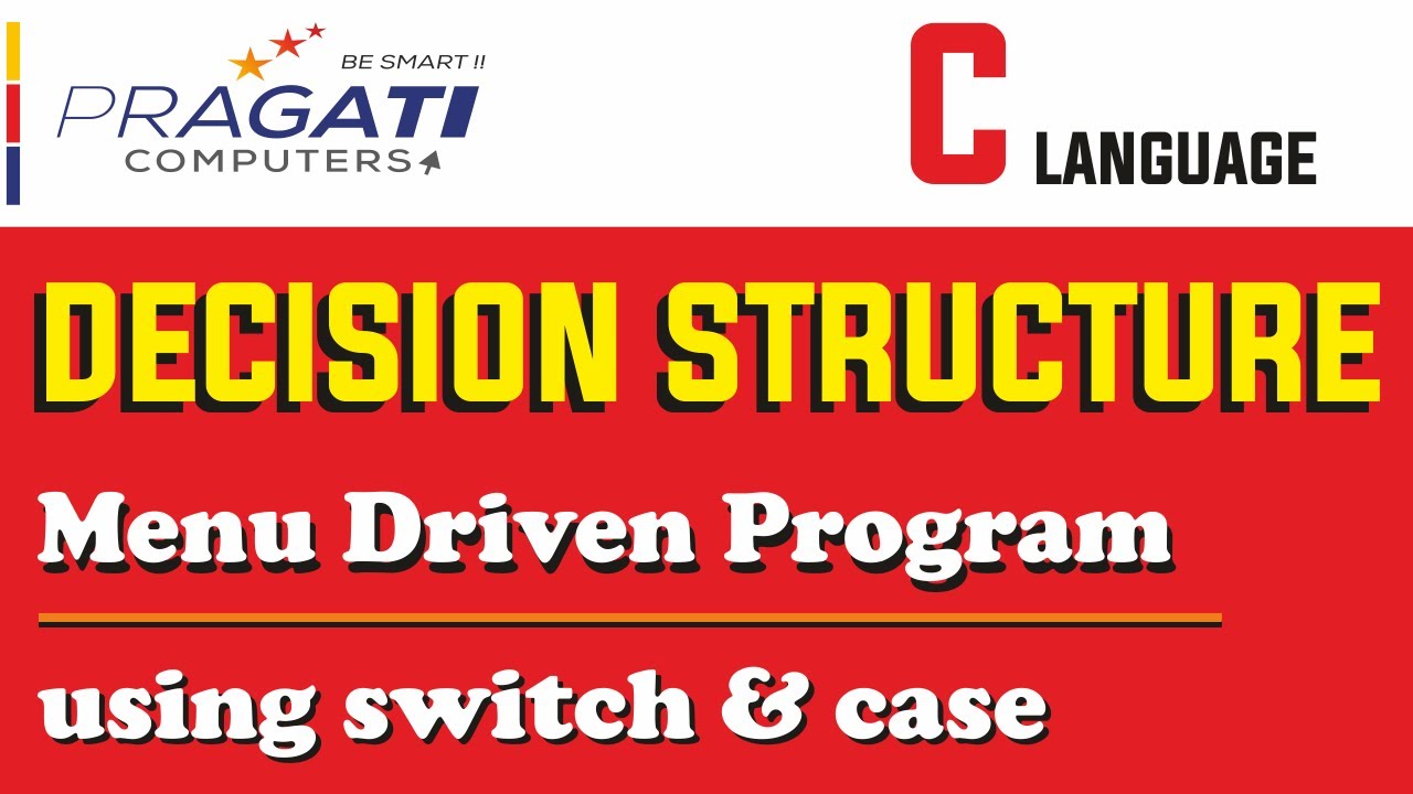 C Programming Menu Driven Program Using Switch And Case Youtube 0474