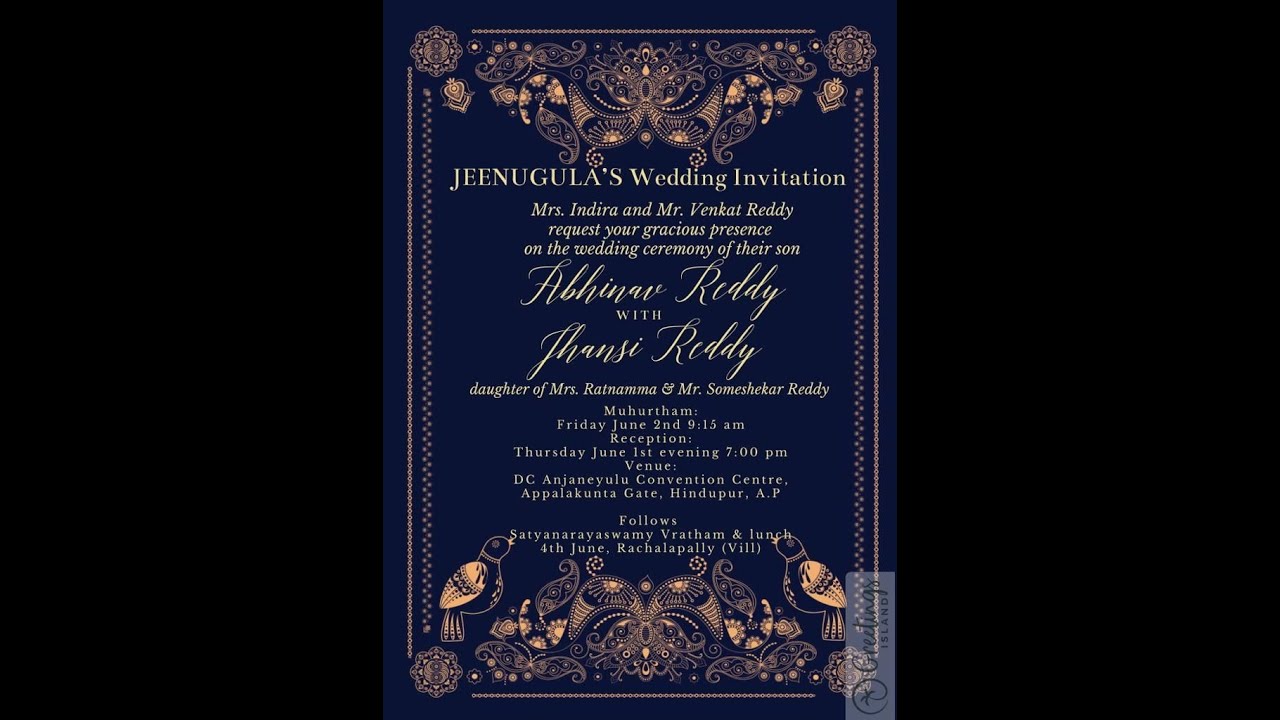 ABHINAV REDDY With JHANSI REDDY Muhurtham - YouTube