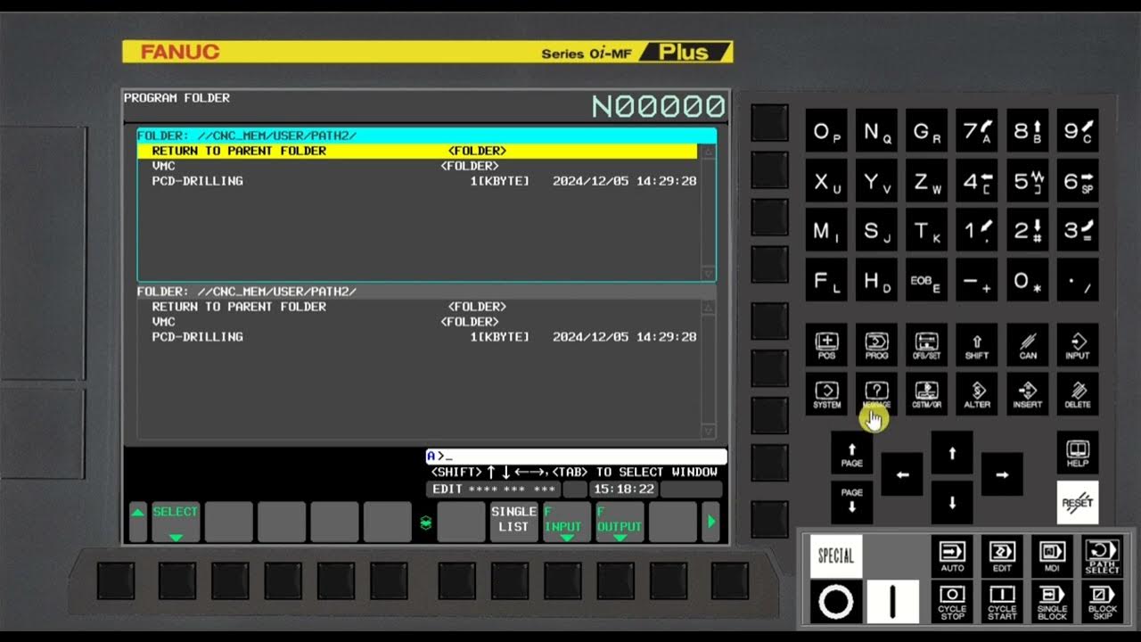 Program Copy From CF or USB to CNC MEMORY using Multi List in FANUC CNC - YouTube