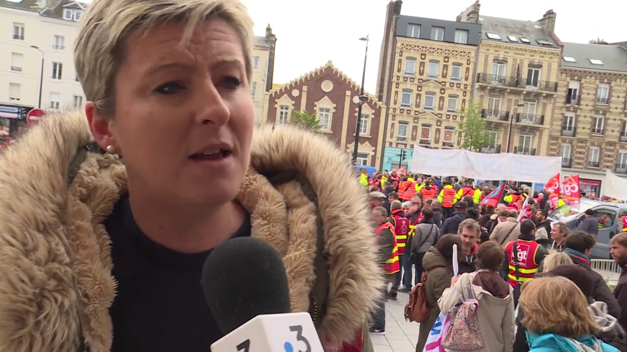 ITW de Sandrine Gérard, union locale CGT le Havre - YouTube