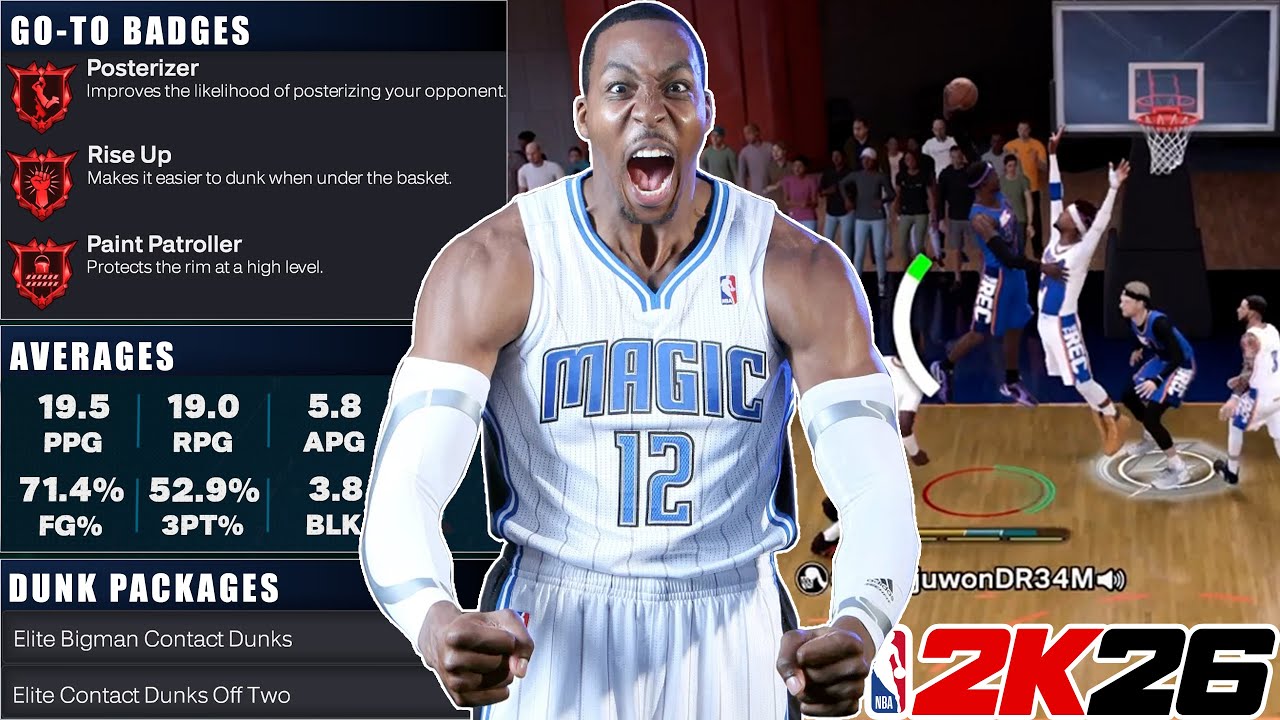 PRIME 6'10 DWIGHT HOWARD BUILD GETS UNLIMITED CONTACT DUNKS on NBA 2K26 ...