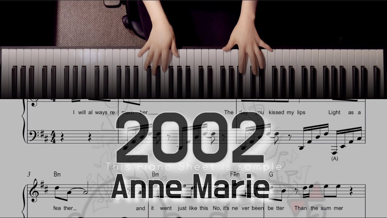 2002 - 앤 마리(Anne Marie)ㅣEasy Piano SheetㅣCover - YouTube