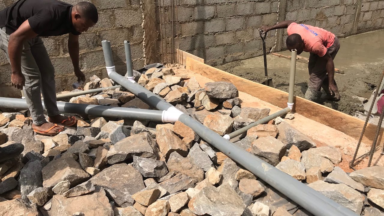 Pipe laying at a construction site #construction #plumbing #drainage # ...