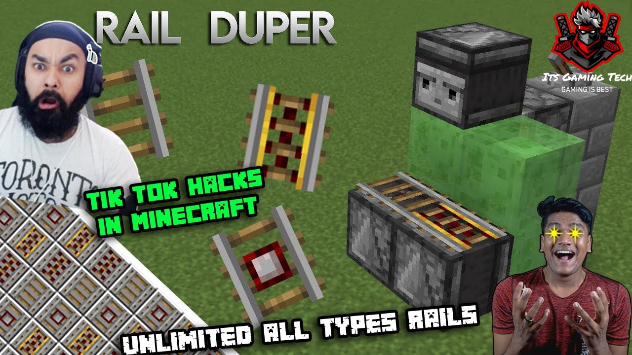 How to Make Unlimited Rail Farm || Minecraft || Tik Tok Hacks || (Build ...