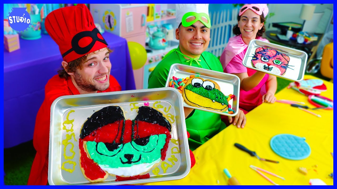 GIANT SUPERHERO COOKIE Baking Challenge! - YouTube