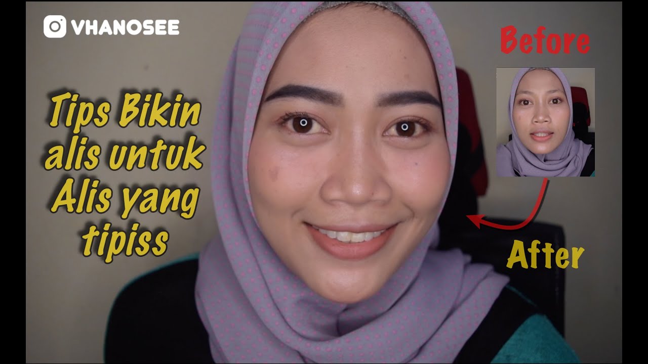 Tutorial Alis untuk Alis yang tipis (Natural Untuk Pemula) - YouTube