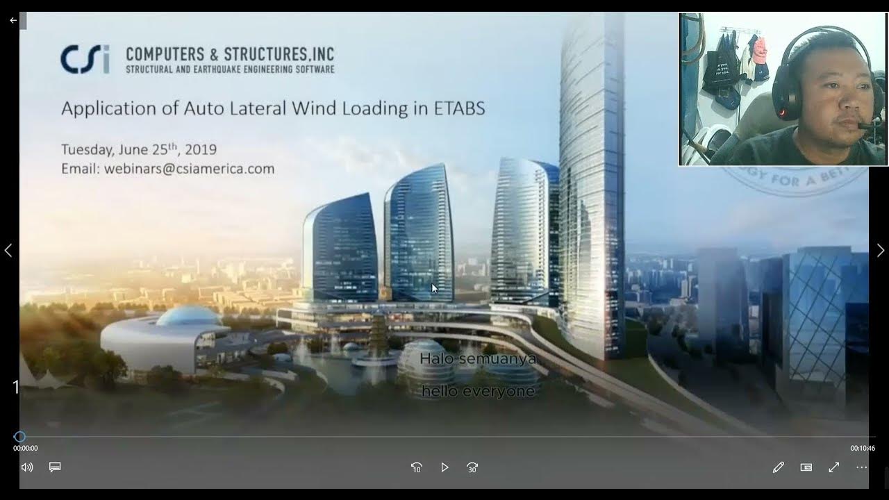 WEBINAR CSI - Application of Auto Lateral Wind Loading in ETABS (dalam bahasa indonesia part 1 ...