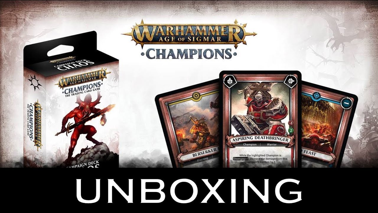 Warhammer Chaos Campaign Deck Unboxing! - YouTube