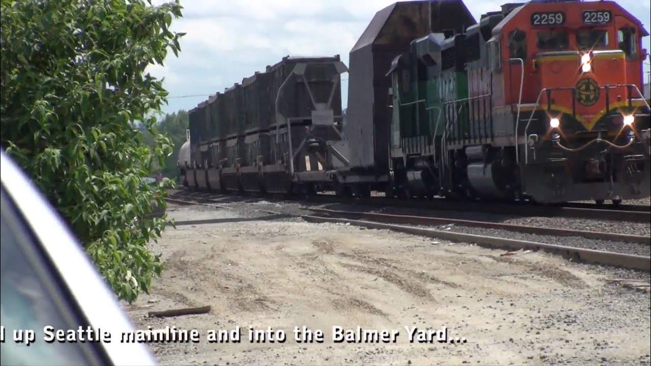 The Renton Rocket heads north into Balmer Yard, Seattle, 6-7-2010 - YouTube