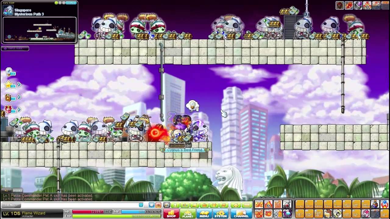 [Maplestory]Flame Wizard in MP3 Map - YouTube