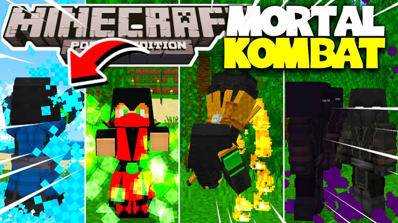 NOVO ADDON INCRÍVEL DE MORTAL KOMBAT PARA MINECRAFT PE 1.20! (Minecraft bedrock) - YouTube