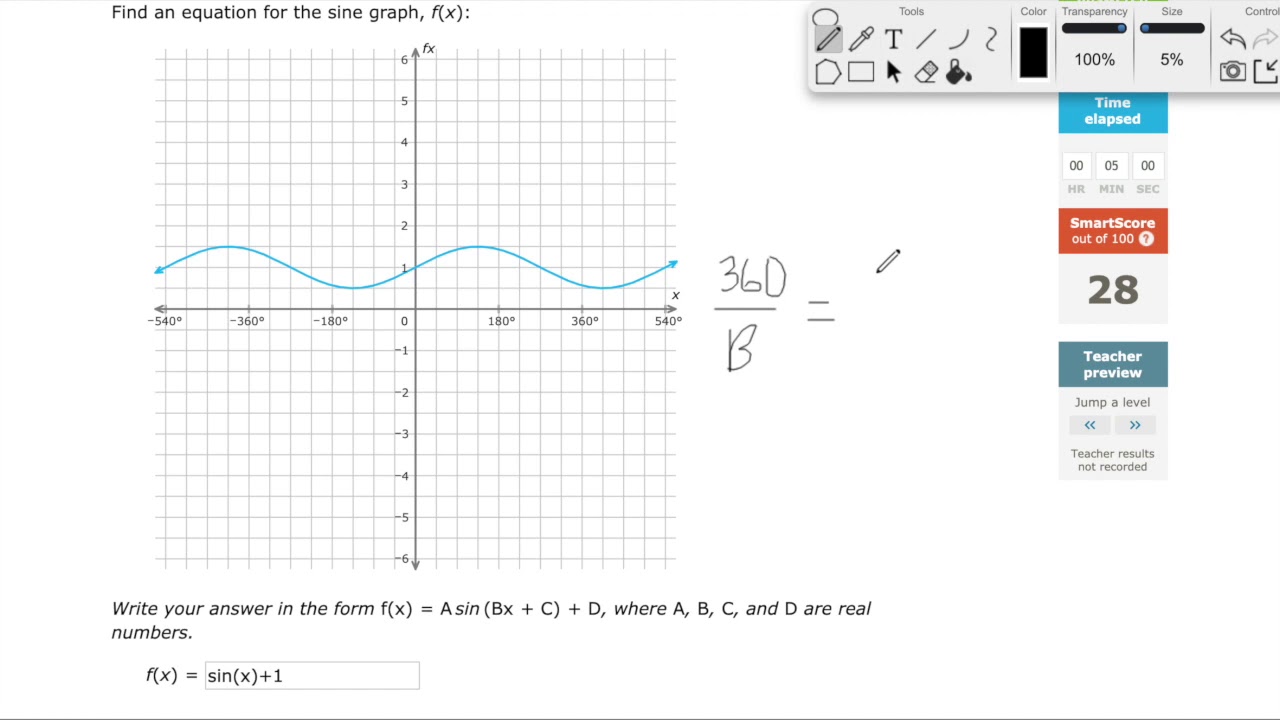 Algebra 2 - Graphing Sine Functions - YouTube