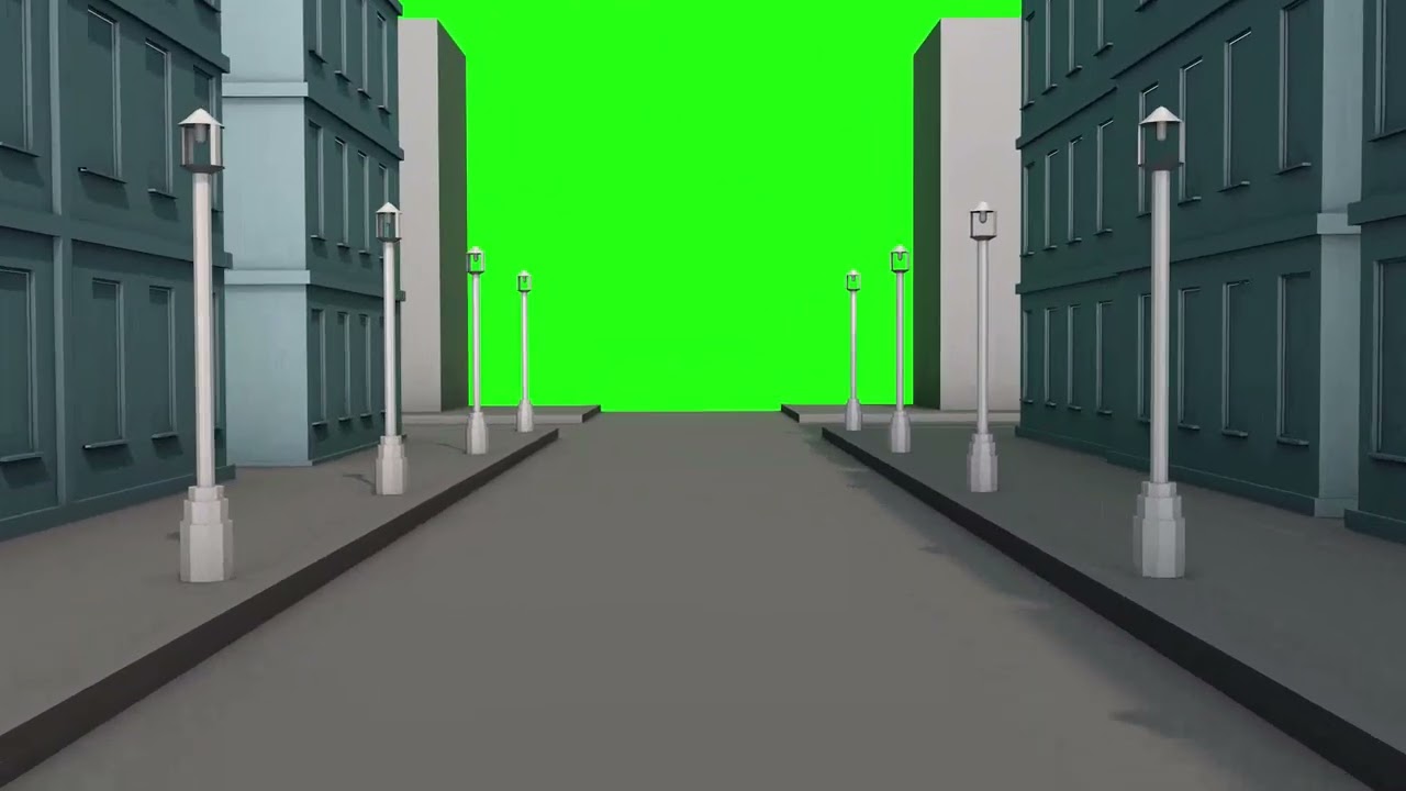 Green screen,The camera is moving on the road - YouTube
