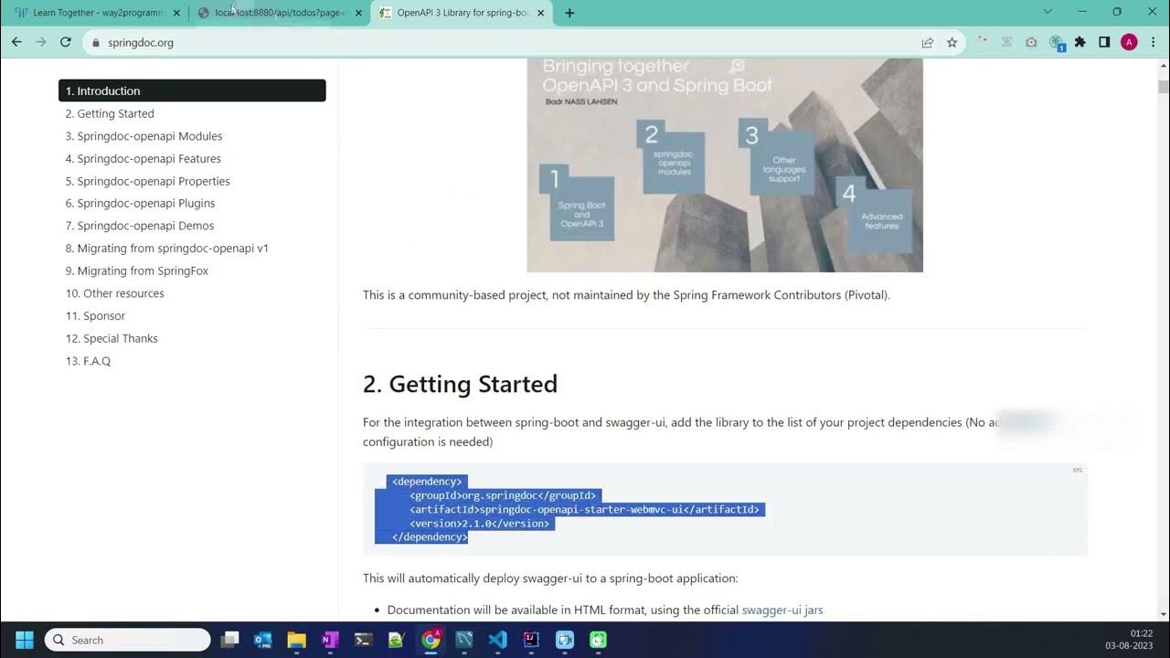 Setting Up Swagger | Todo Full Stack App | Spring Boot 3 | Spring Data Rest | Rest Repositories ...