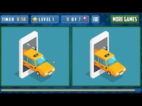 Taxi rides difference puzzle game level1 to level10 complete - YouTube