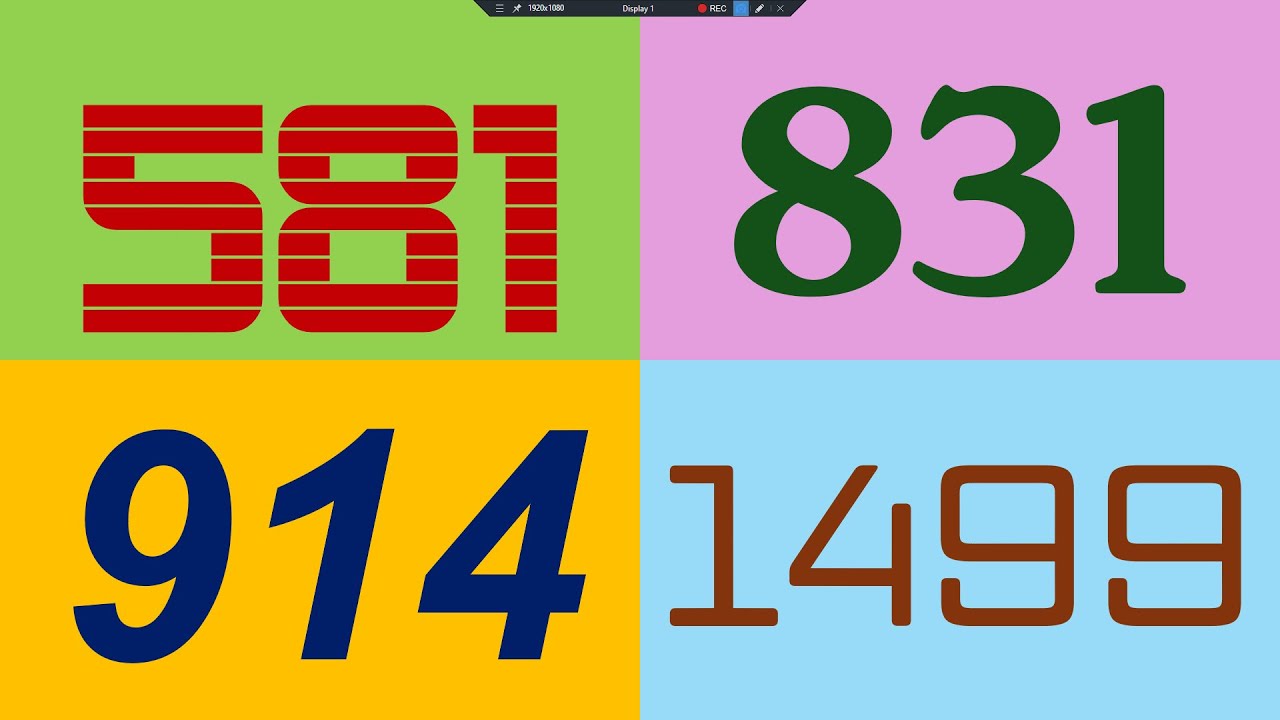 Numbers 1 to 1550 in 155 Fonts! - YouTube