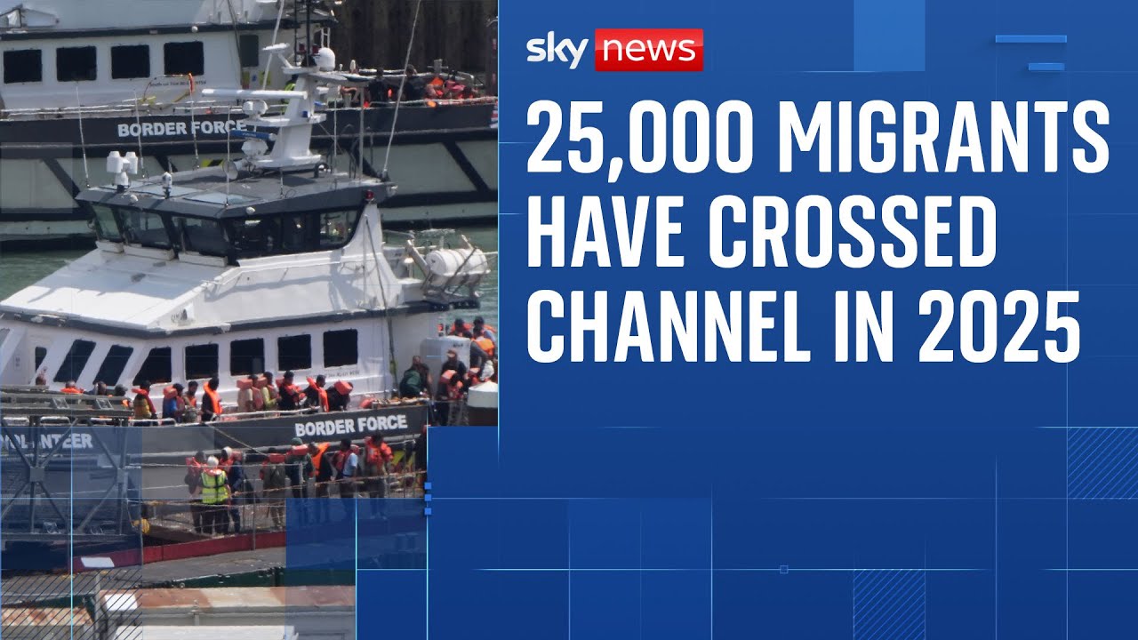 Over 25,000 people have crossed Channel on small boats so far this year ...