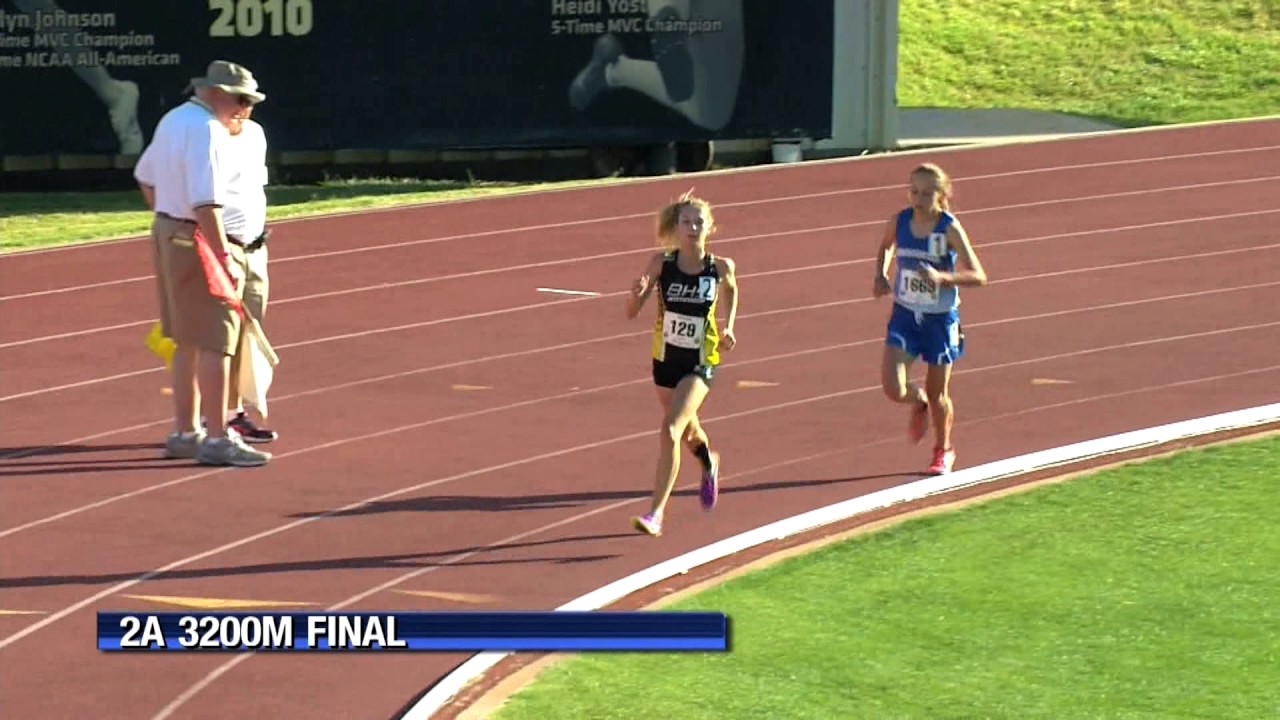 Girls 3200 Meter Run Finals Class 2A - YouTube