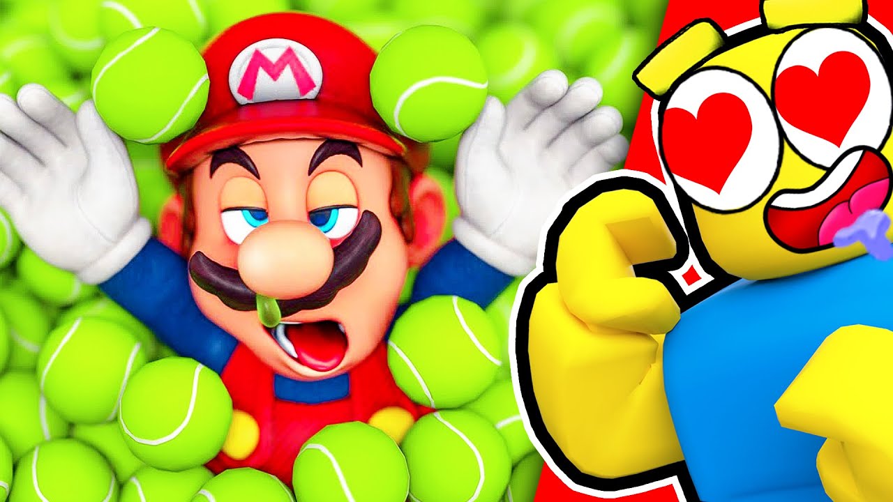 Can SUPER MARIO Survive 1000 BALLS? (EXTREMELY SATISFYING) - YouTube