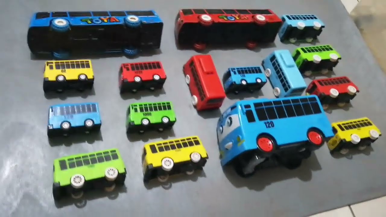 Mainan Mobil Mobilan Bus Telolet, Sekolah dan Bus tayo - YouTube