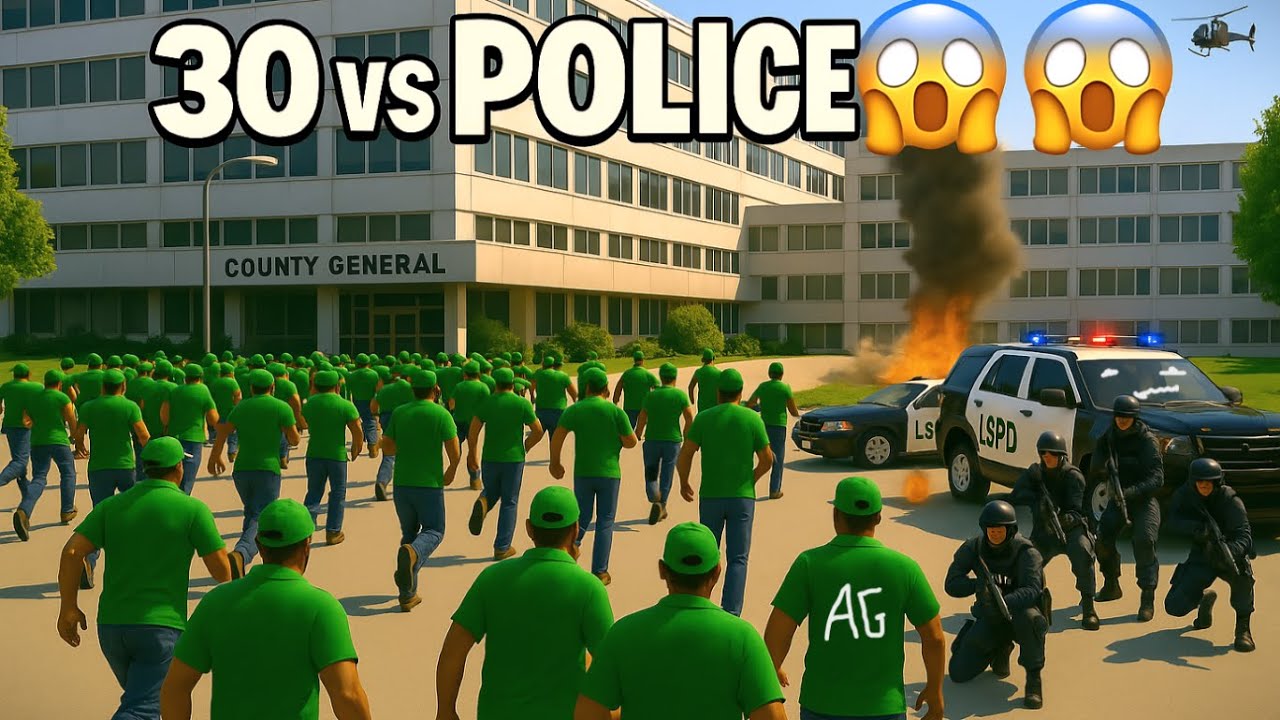 30 Gamers VS 4 Star Police 🚨😱 - Akash Gamerz - YouTube