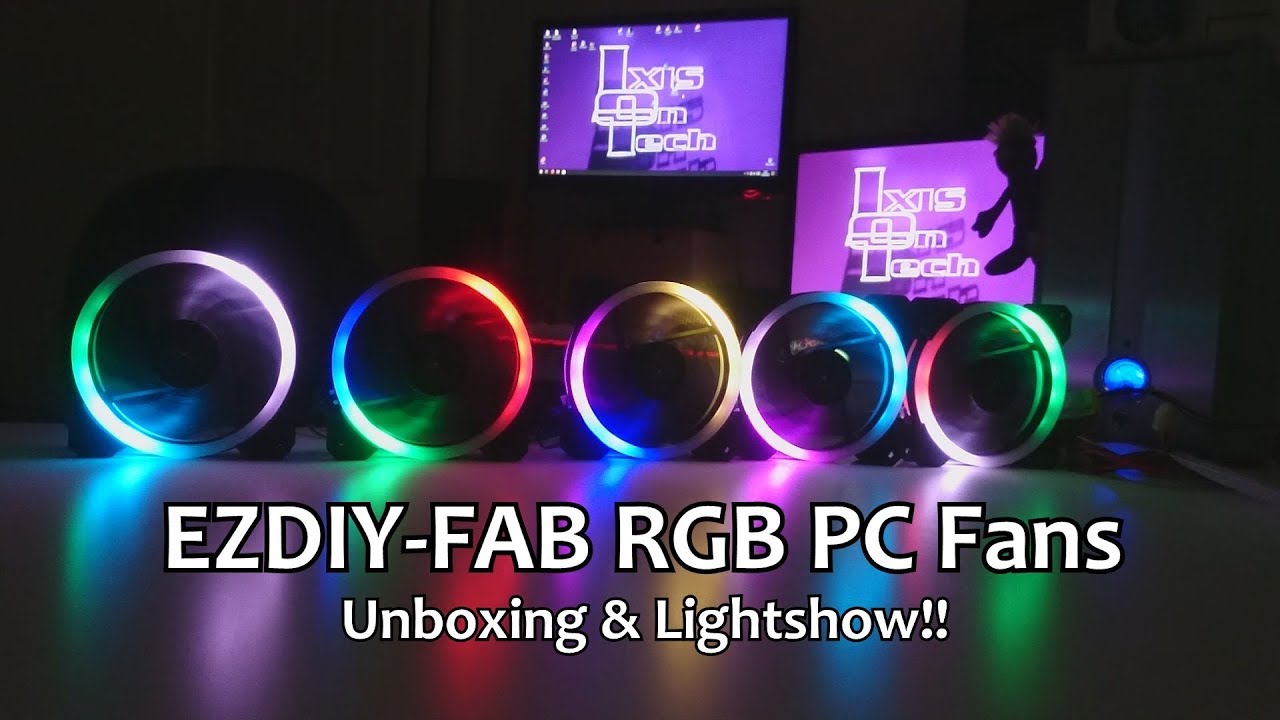 EZDIY-FAB RGB PC Fans - Unboxing & Lightshow!! (UK 2019) - YouTube