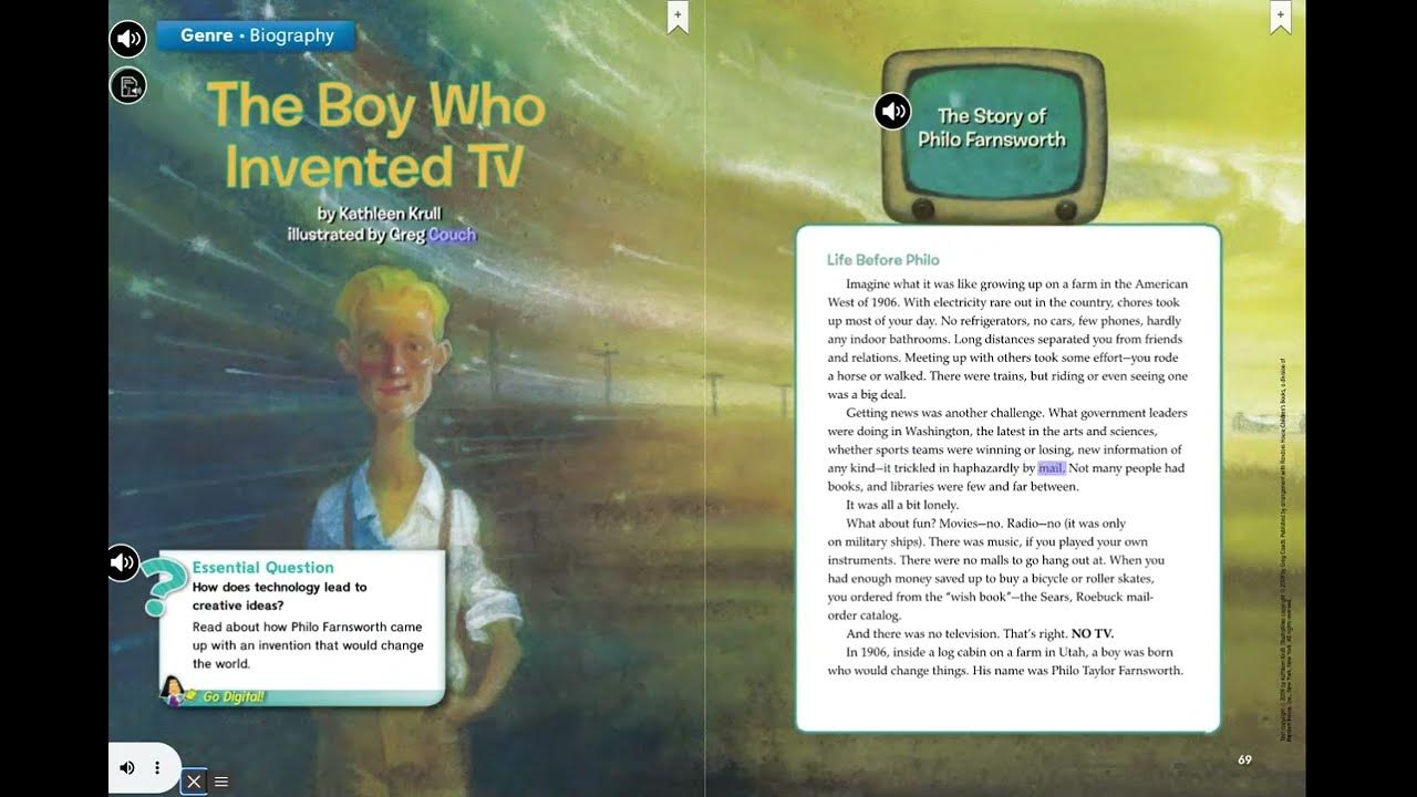 Wonders Grade 5 The Boy Who Invented TV - YouTube