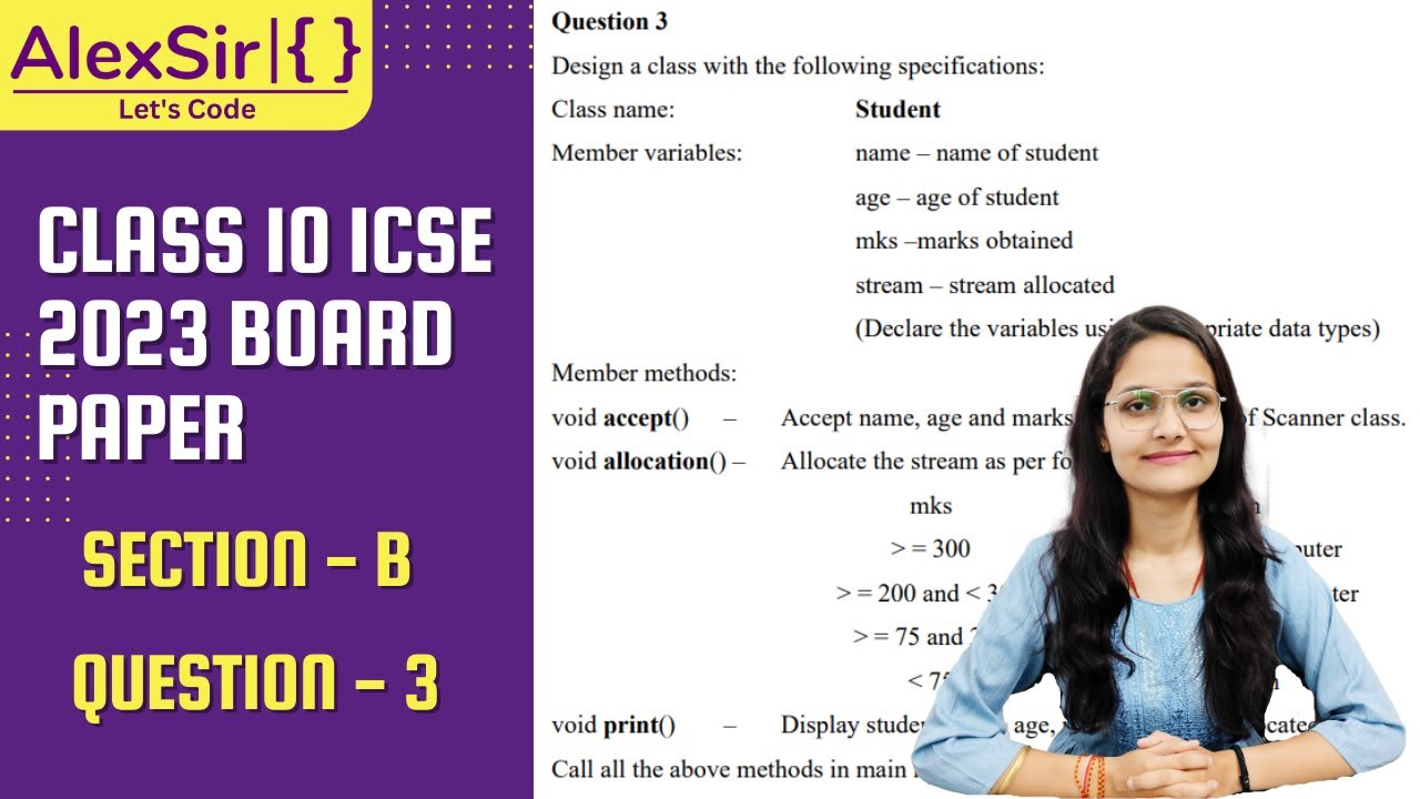 CLASS 10 ICSE BOARD JAVA 2023 QUESTION 3 YouTube class-10-icse-board-java-2023-question-3-youtube