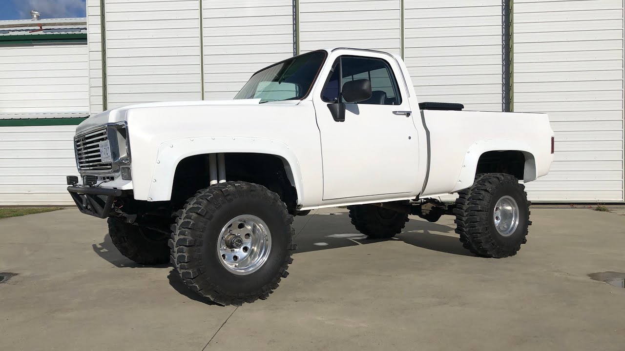 1977 Squarebody Chevy/GMC K10 Shortbox Baja Style Dual Shock Setup and ...