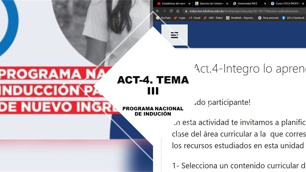 INTEGRANDO LO APRENDIDO A MI PRACTICA PEDAGÓGICA | ACT-4 TEMA III PROGRAMA NACIONAL DE INDUCCIÓN ...