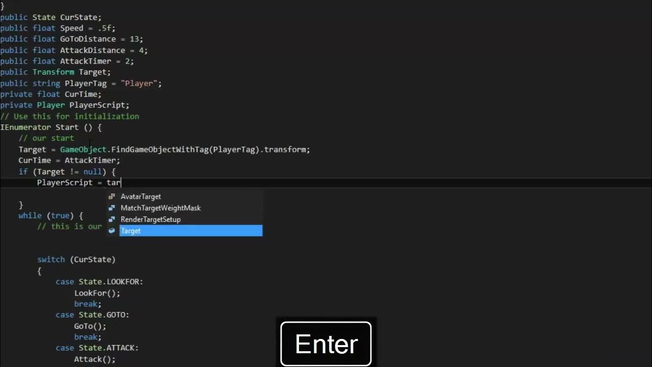 Unity project: Adding Enemy Attack - YouTube