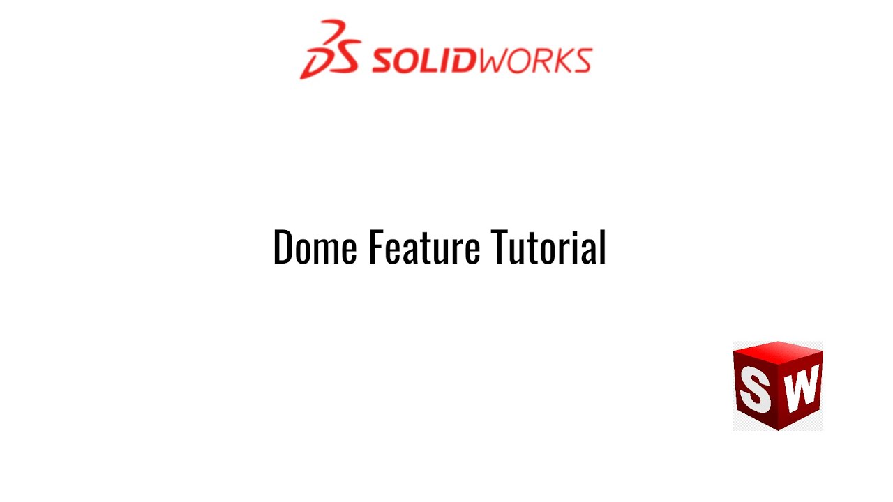 Solidworks tutorial - Dome feature - YouTube
