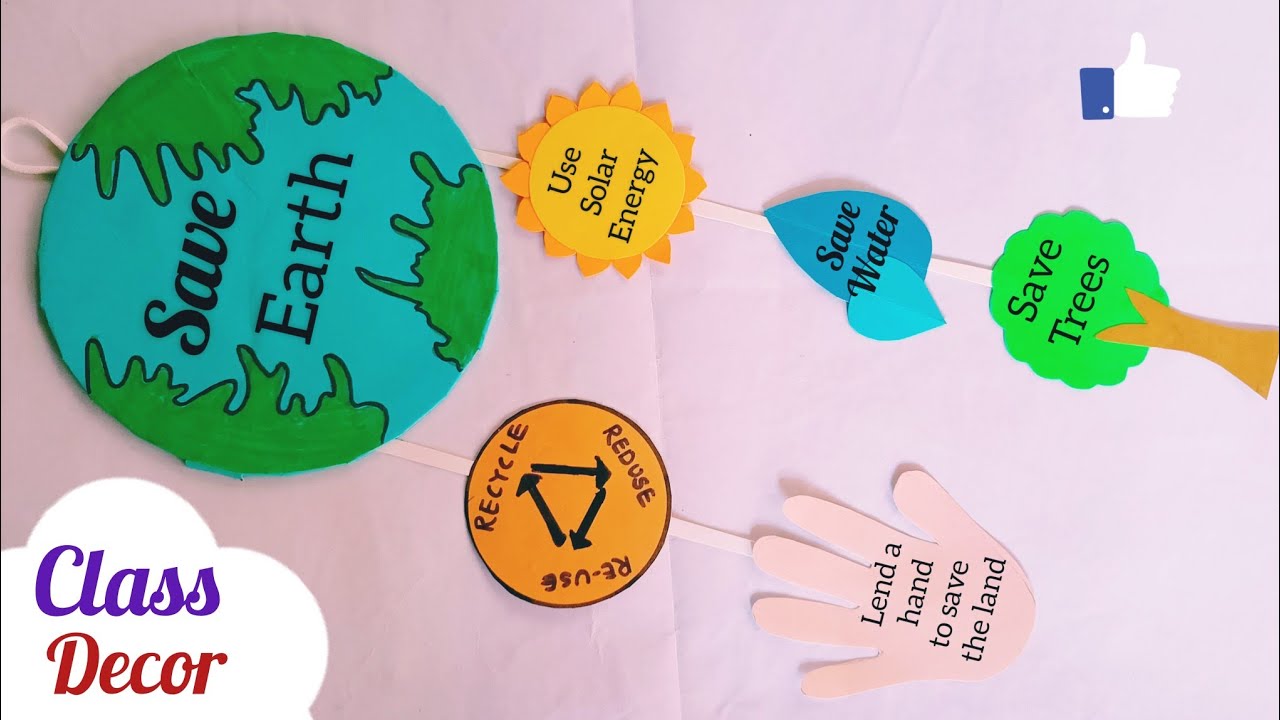 Save Earth Wall Hanging Project/ Save Earth Project Easy/Save ...