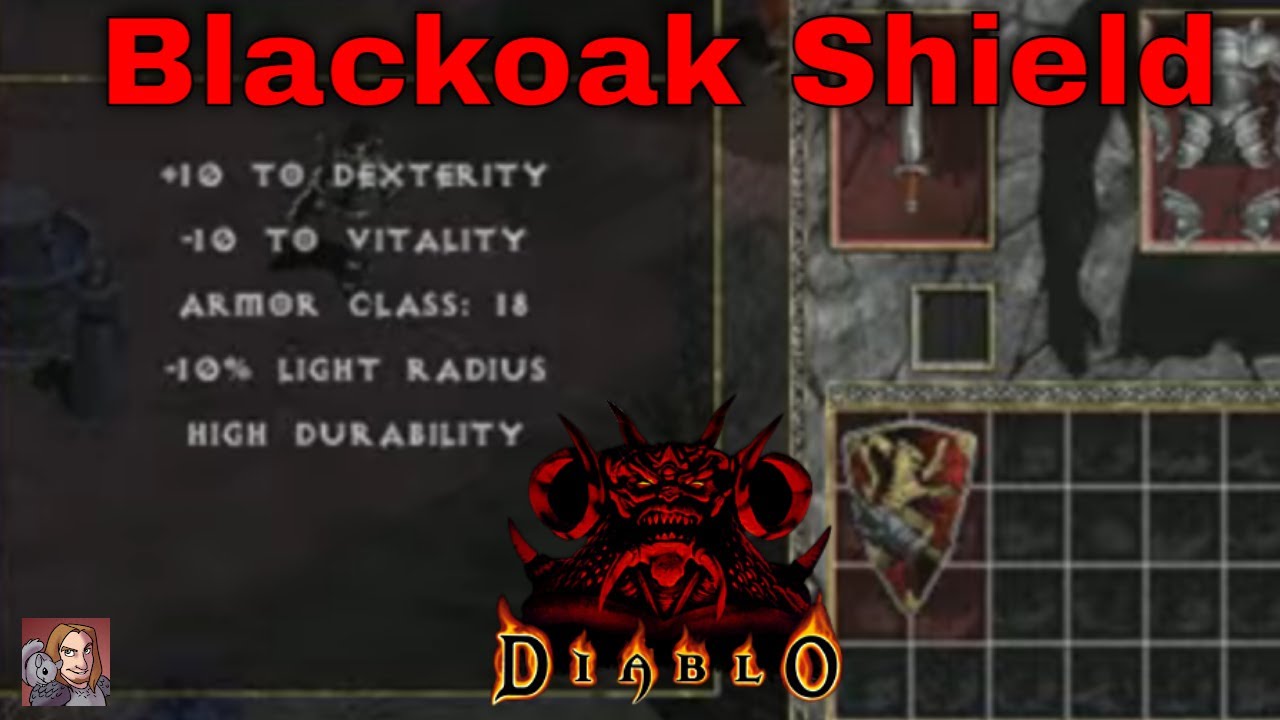 Diablo 1 Unique Items (Blackoak Shield) - YouTube