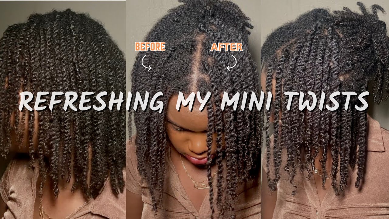 REFRESHING MY MINI TWISTS | On 4c Hair - YouTube